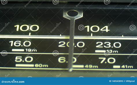 Tuning Analog Radio Dial Frequency On Scale Of The Vintage Receiver Stock Video Video Of Moves
