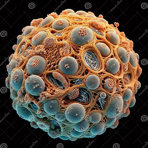 Detailed 3d Render Of Microbial Structure With Cellular Details Stock Illustration