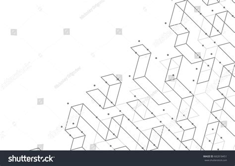 Geometric Lines Dots Line Pattern Modern Stock Vector Royalty Free 682818451 Shutterstock