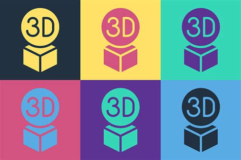 팝 아트 아이소메트릭 큐브 아이콘은 컬러 배경에 분리되어 있습니다 기하학적 큐브 솔리드 아이콘입니다 3d 정사각형 기호입니다 상자 기호입니다 벡터 0명에 대한 스톡 벡터