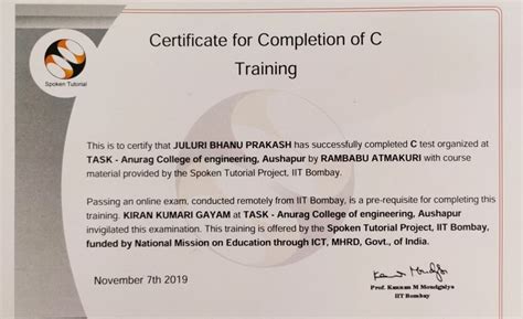Bhanu Prakash Guptha On Linkedin Language Task Spokentutorial Iitbombay Ict Govtofindia