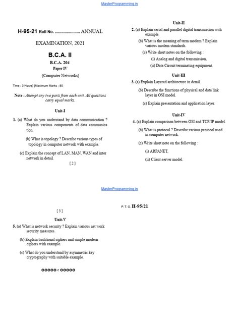 masterprogramming in computer networks pdf computer network osi model