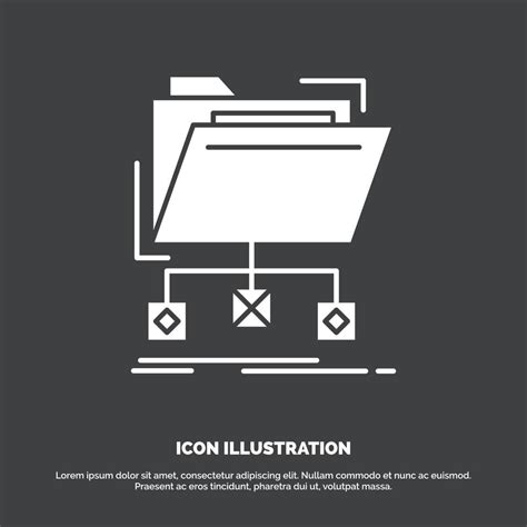 backup data files folder network icon glyph vector symbol for ui
