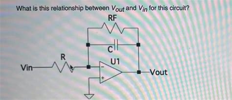 Solved What Is This Relationship Between Vout And Vin For Chegg Com