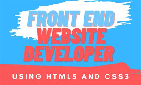 be your front end website developer using html5 and css3 by hamad habib