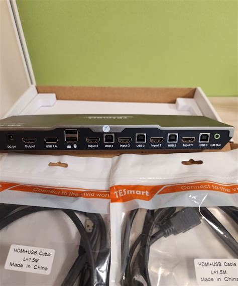 TESmart KVM Switch HDMI 4k 60hz HDMI Switcher 4 Port HDMI Computers Tech Parts Accessories
