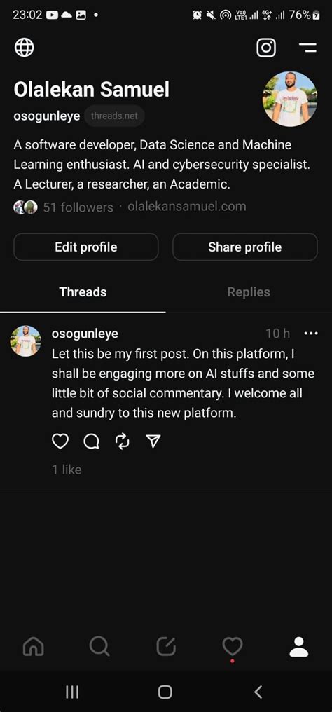 Olalekan Samuel Ogunleye On Linkedin If You Have Not Follow Me On Threads What Are You Waiting