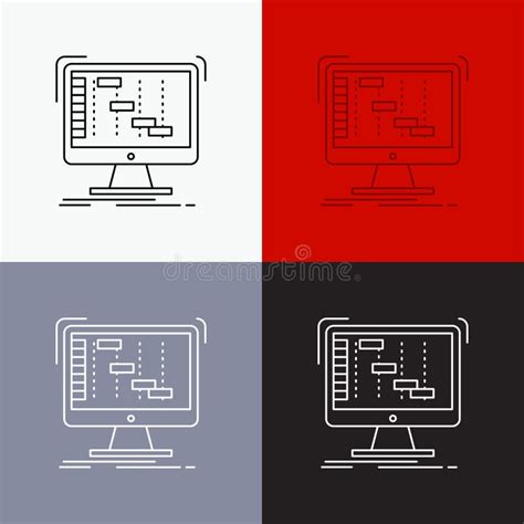 Ableton Application Daw Digital Sequencer Icon Over Various Background Line Style Design