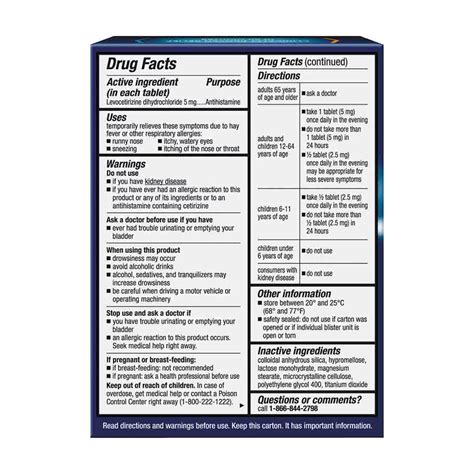 Buy Xyzal Allergy 24hr Allergy Relief Tablets 20 Ct From Dollar