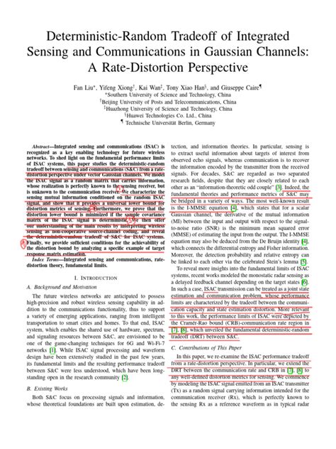 Deterministic Random Tradeoff Of Integrated Sensing And Communications