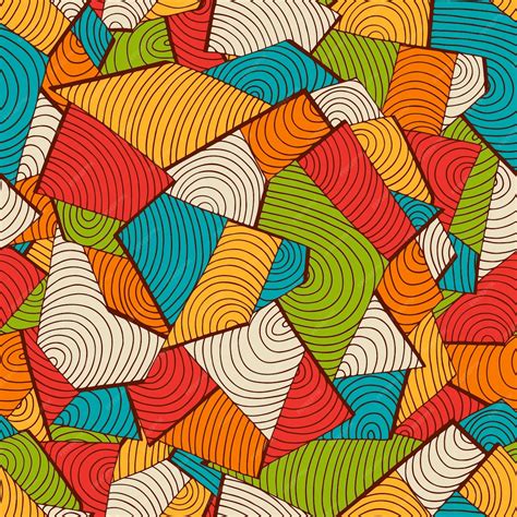 Premium Vector Geometric Seamless Pattern Background With Triangular Hand Drawn Elements