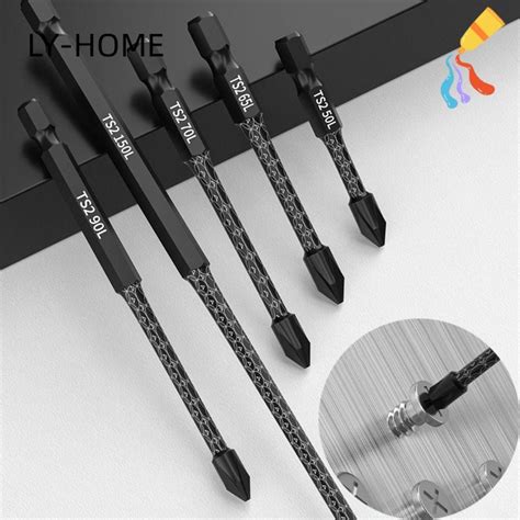 ลี่ 5ชิ้น คนขับบิต สวมทนทนต่อแรงกระแทกไขควงบิต แบบพกพาลื่นทนทานป้องกันการกระแทก ฟิลิปส์ บิต