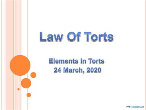 Elements Of Tort Ppt