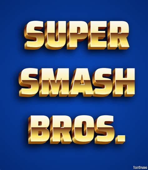 Super Smash Bros Text Effect And Logo Design Videogame