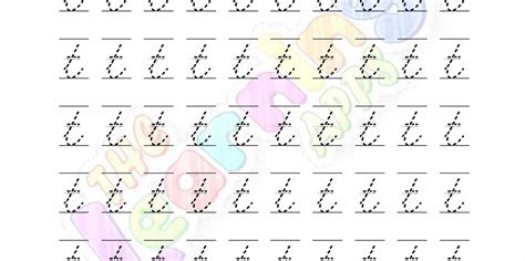 Free Printable Cursive Letter T Writing Grade 1 Worksheets