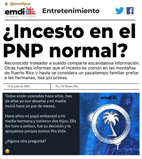 Incesto En El Pnp 🌴 Rpuertorico