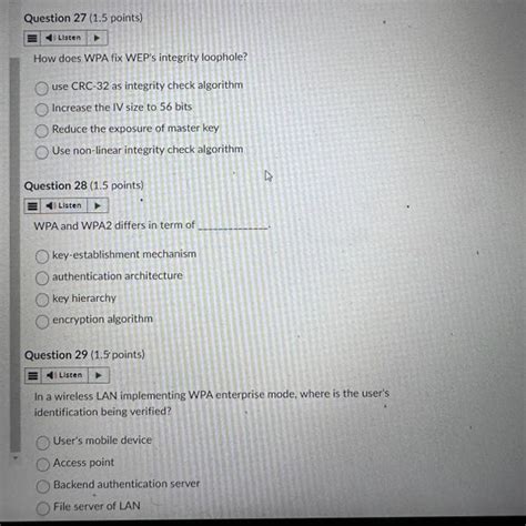 Solved How Does WPA Fix WEP S Integrity Loophole Use CRC Chegg Com