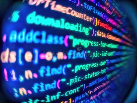 modern tech creative js html5 closeup set on background programming