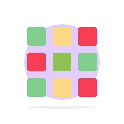 Web Grid Shape Squares Abstract Circle Background Flat Color Icon
