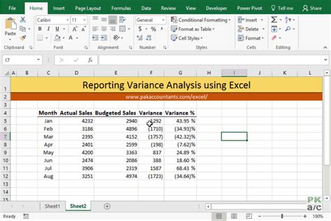 Ways To Make Excel Variance Reports And Charts How To KINGEXCEL INFO