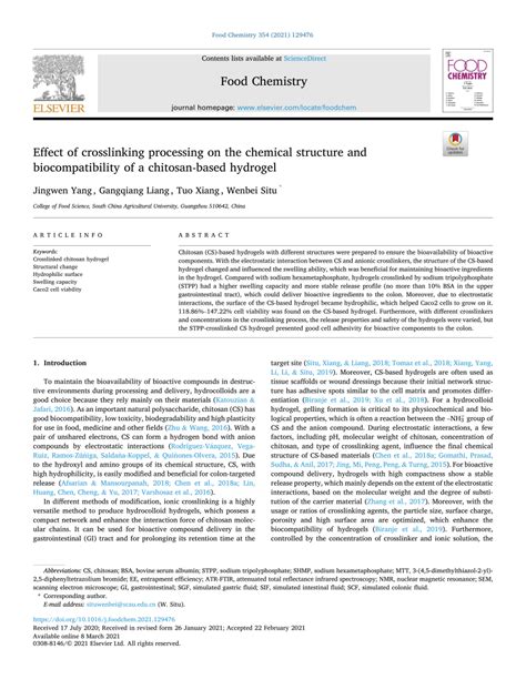 Pdf Effect Of Chitosan Molecular Structure On The Storage And Controlled‐releasing Property Of