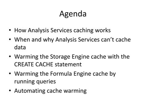 How Analysis Services Caching Works Ppt