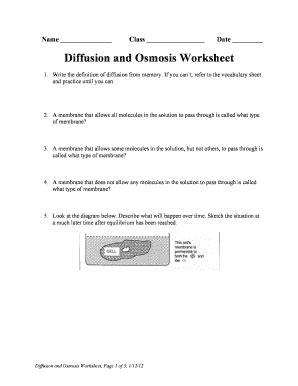 Diffusion Worksheet Pdf Fill Online Printable Fillable Blank PdfFiller