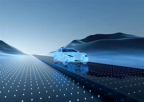 智能汽车行驶在蓝色数据高速公路上图片下载 花瓣网
