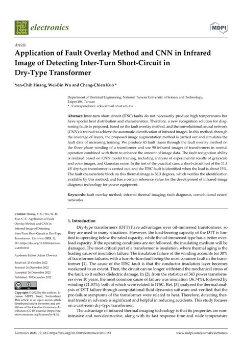 Pdf Application Of Fault Overlay Method And Cnn In Infrared Image Of Detecting Inter Turn