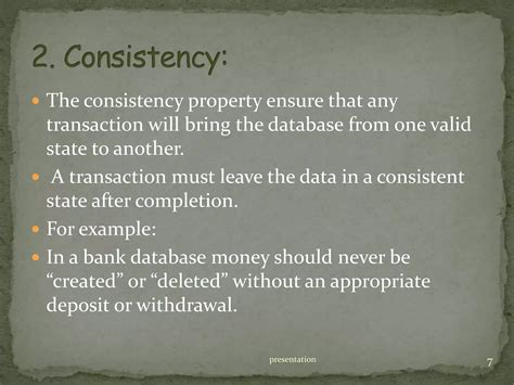 Transaction Properties In Database ACID Properties PPTX