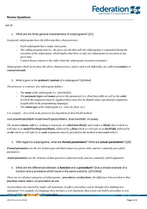 Lab 02 Evolution Of Programming Languages Learning LISP Answers