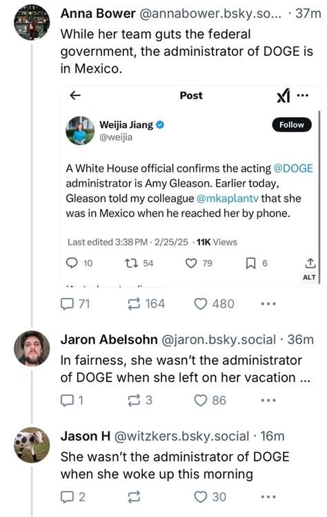 Anna Bower Annabowerbskyso While Her Team Guts The Federal Government The Administrator