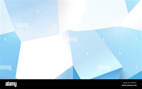White Light Blue Blue Abstract Geometric Background With 3d Effect