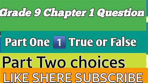Economics Grade 9 Chapter 1 Question YouTube