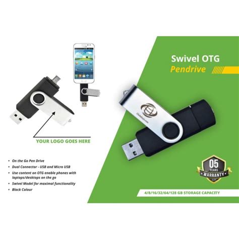 Metal Finish Swivel Twist Usb Otg Pen Drive