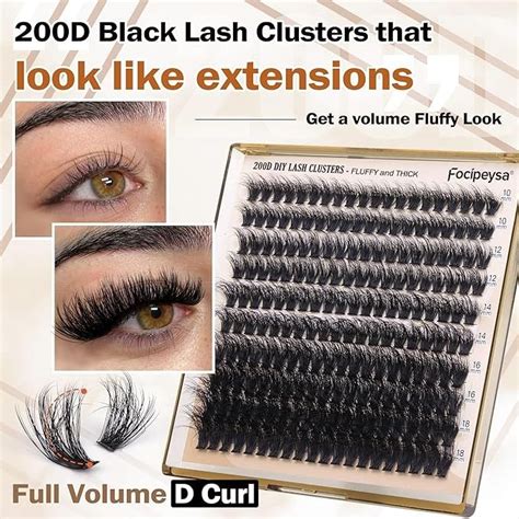 Focipeysa Lash Extension Kit Thick Eyelash Extension Kit 10 18mm Fluffy