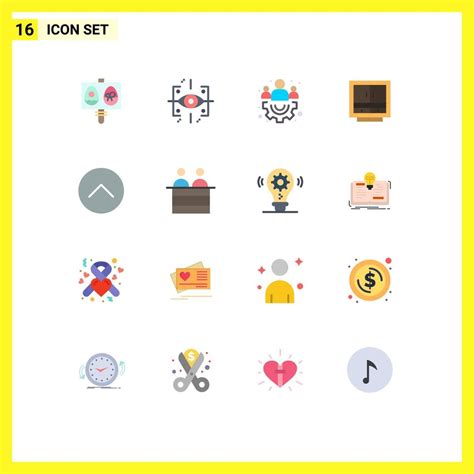 Mobile Interface Flat Color Set Of 16 Pictograms Of Storage Furniture Group Files Business