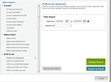 Current Year Profit And Loss Statement Myob Community