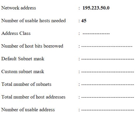 Solved For The Given Ip Address With Subnet Identify The
