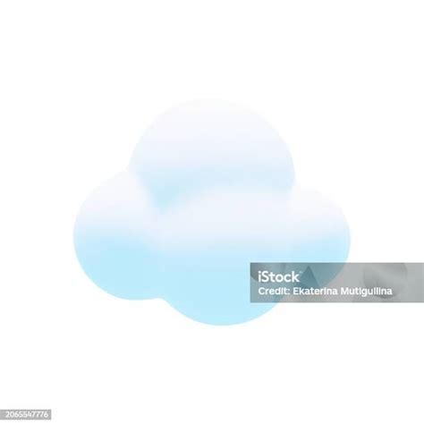 귀여운 만화 3d 구름은 흰색 배경에 고립되어 있습니다 벡터 3d 부드러운 둥근 푹 신 한 푸른 구름 그림입니다 3d Redner 하늘 거품 모양 아이콘입니다 날씨 흐린
