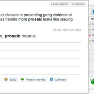 An Example Of The Status Bar And Rewards Displayed To The Right Of A Download Scientific
