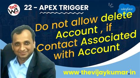 22 Apex Trigger Do Not Allow Delete Account If Any Of Related Contact Associated With Account