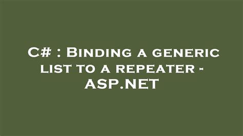 Repeater Asp Net Horizontal Direction At John Tabarez Blog