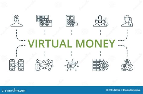 Virtual Hardware Line Icons Collection Simulation Emulation Virtualization Cloud Hypervisor