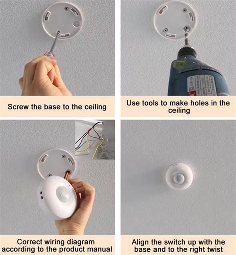 SIC Ceiling Wall 360 Degree Intelligent PIR Motion Sensor Light Switch With Adjustable Smart