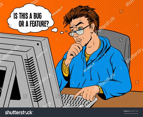 Software Developer Developer At Work Comic Book Pop Art Retro Style