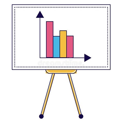 colorful bar graph on easel stand presenting data bright business