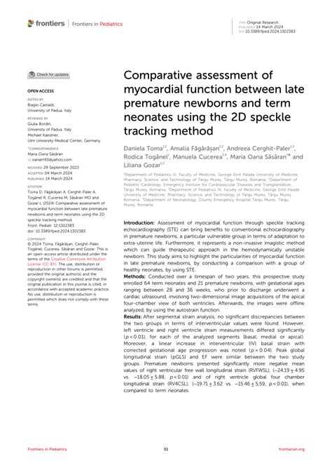 Pdf Comparative Assessment Of Myocardial Function Between Late