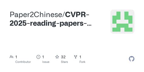 CVPR 2025 Reading Papers With Code README Md At Main Paper2Chinese CVPR 2025 Reading Papers