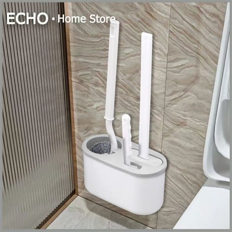 [4 ชิ้น] แปรงขัดส้วม สูท พร้อมถังเก็บ สามารถติดตั้งบนผนังได้ แปรงขัดห้องน้ำ Toilet Brush แปรง